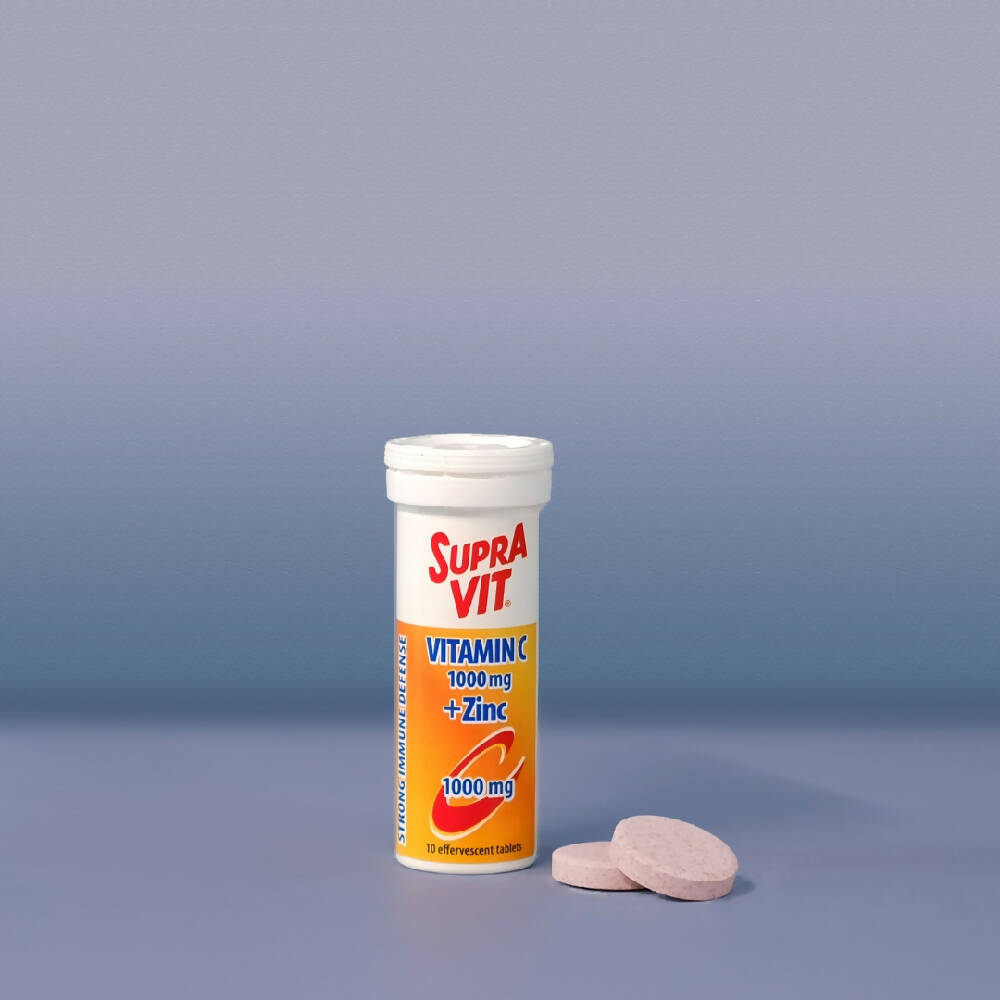Supravit Vitamin C 1000mg + Zinc Effervescent Tablets 10s (Bundle of 3s ...